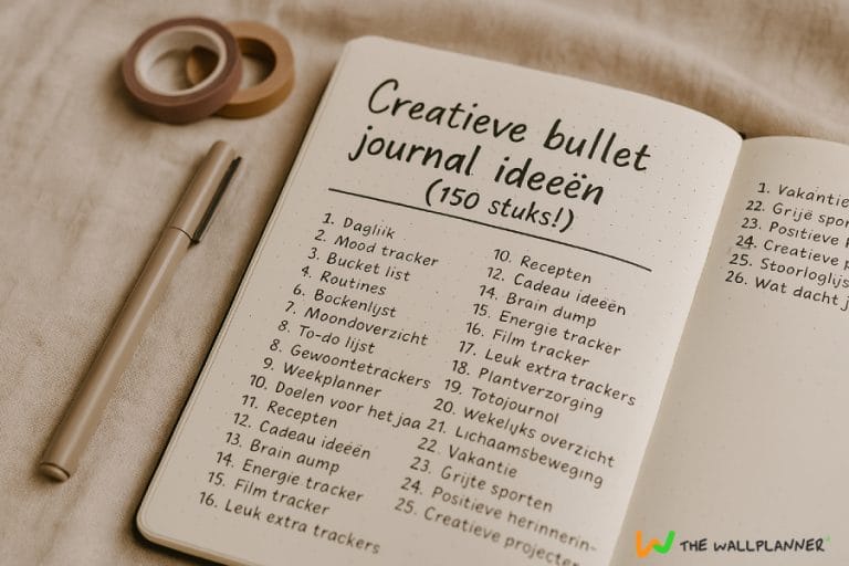 Creatieve bullet journal ideeën (150 stuks!) - The Wallplanner